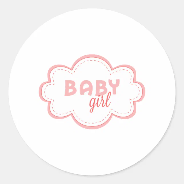 Baby Girl Classic Round Sticker | Zazzle