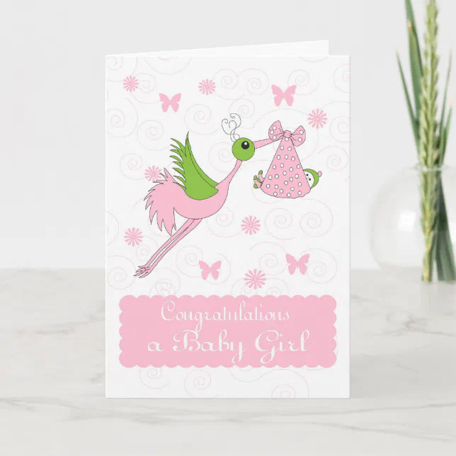 Baby Girl Congratulations, Birth of baby girl Card | Zazzle