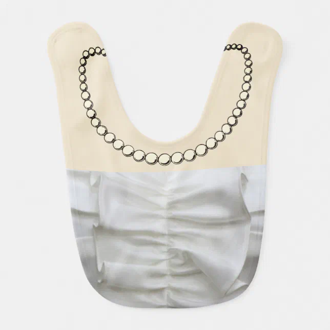 Baby Girl Dress Bodice Pearls Fancy Bib Wedding | Zazzle