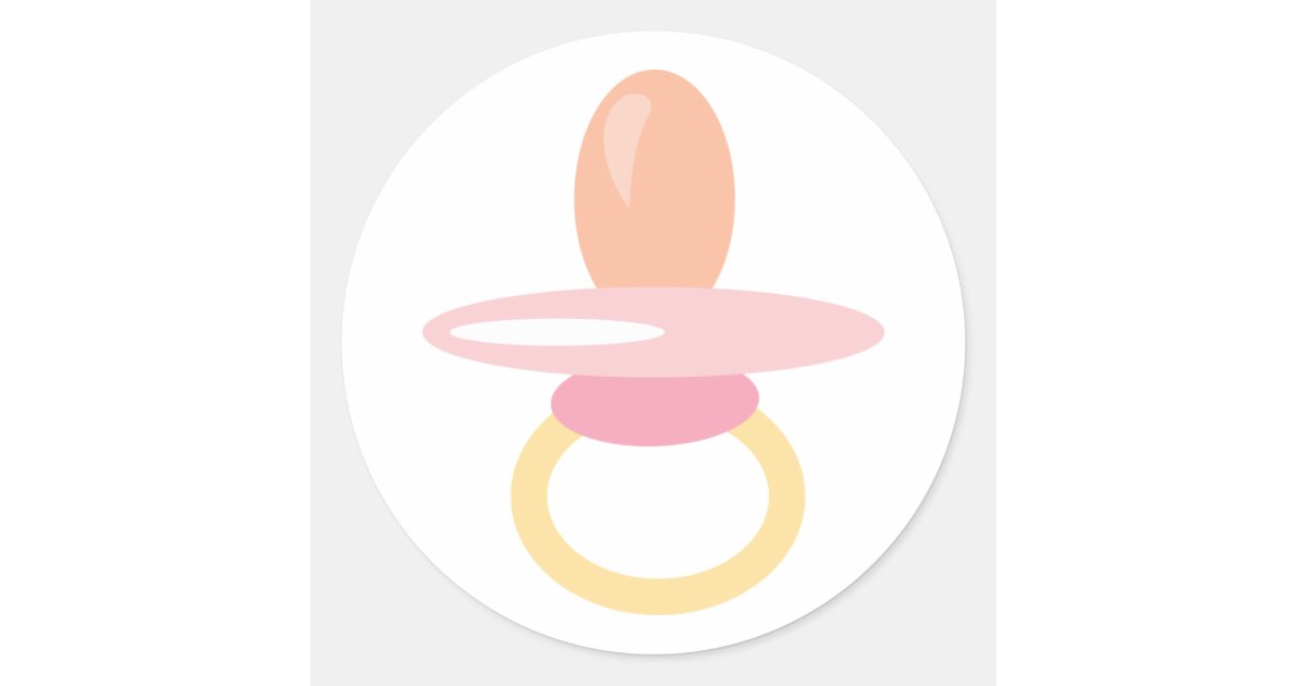 Baby Girl Pacifier Stickers | Zazzle