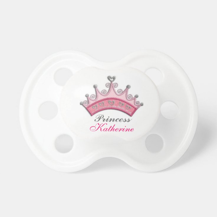 Baby Girl Personalized Princess Tiara Pacifer Pacifier | Zazzle