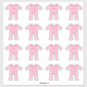 Baby Girl Pink Romper Suit Sticker | Zazzle