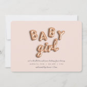 BABY girl! Rose gold/PINK Announcement | Zazzle
