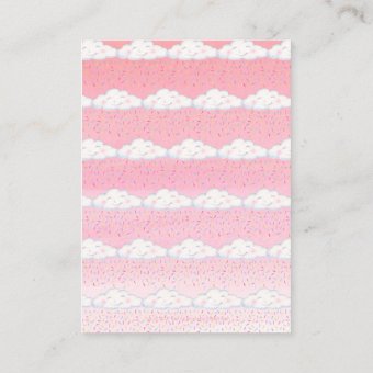Baby girl sprinkle whimsy cloud diaper raffle card | Zazzle