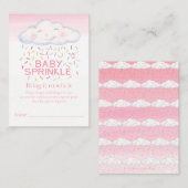 Baby girl sprinkle whimsy cloud diaper raffle card | Zazzle