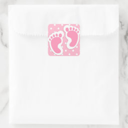 Baby Girl Square Sticker | Zazzle