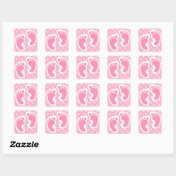 Baby Girl Square Sticker | Zazzle