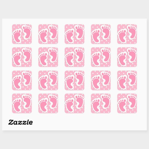 Baby Girl Square Sticker | Zazzle