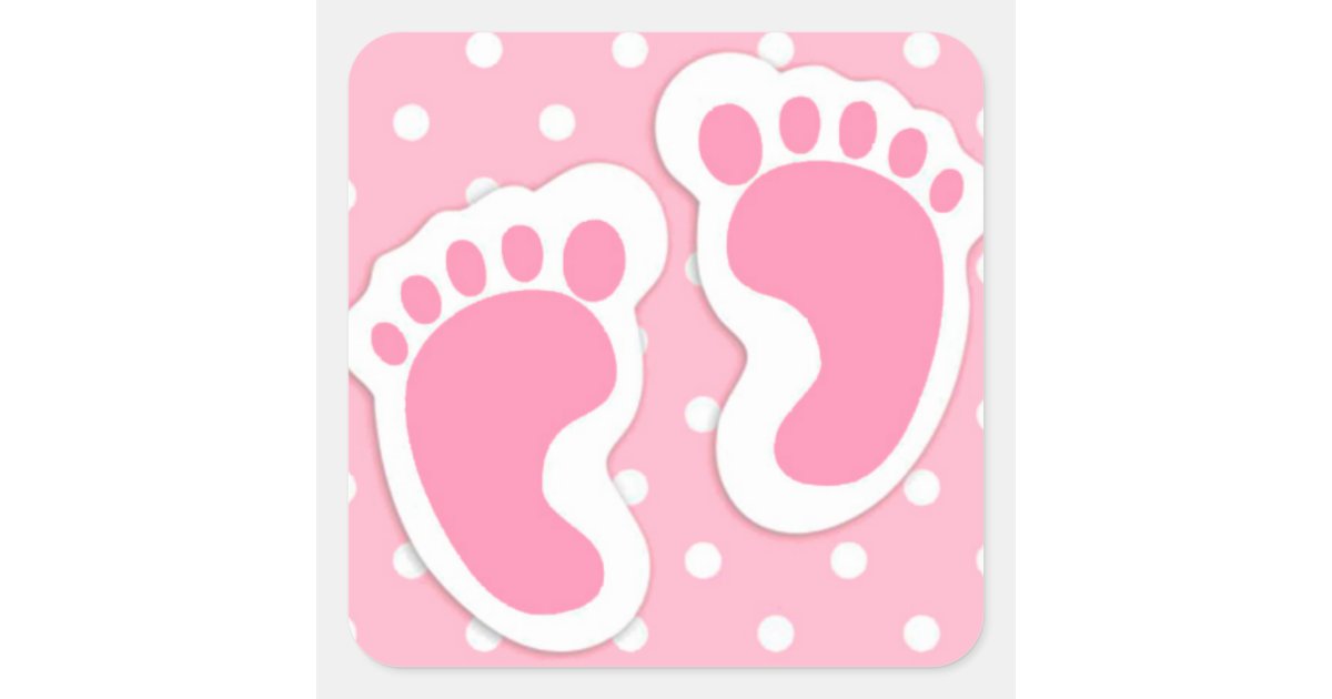 Baby Girl Square Sticker | Zazzle