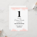 Baby Girl Turning One Simple Elegant 1st Birthday Invitation | Zazzle