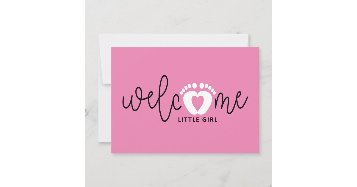 Baby girl was born. card | Zazzle