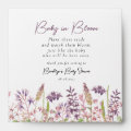 Baby in Bloom Baby Shower Seed Packet Favor Envelope | Zazzle