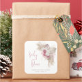 Baby In Bloom Boho Roses Baby Shower Square Sticker | Zazzle