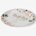 Baby in bloom floral blush baby shower paper plates | Zazzle