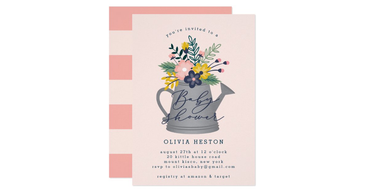 Baby in Bloom Invitation | Zazzle.com
