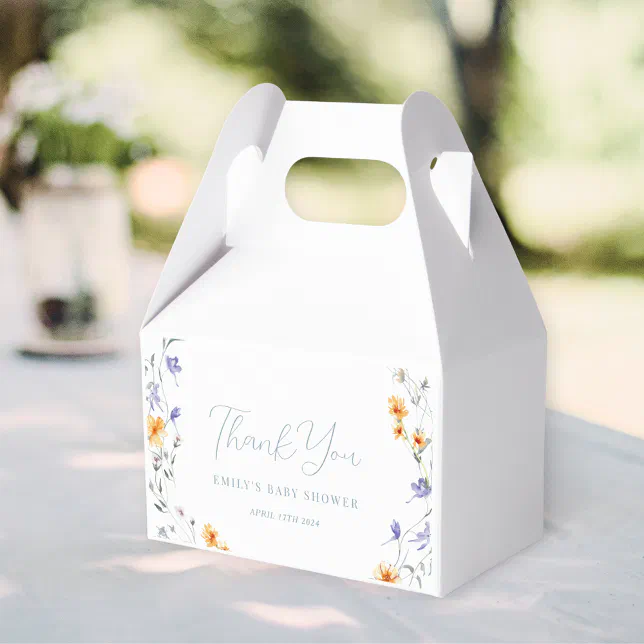 Baby in Bloom Spring Summer Floral Baby Shower Favor Boxes | Zazzle