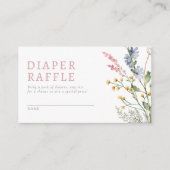 Baby in Bloom Spring Wildflower Diaper Raffle Enclosure Card | Zazzle