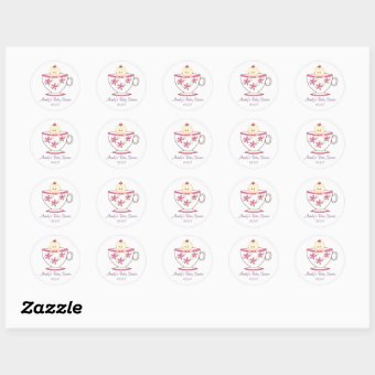 Baby in Tea Cup Stickers / Toppers | Zazzle