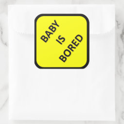 Baby Is Bored Sticker | Zazzle
