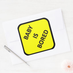 Baby Is Bored Sticker | Zazzle