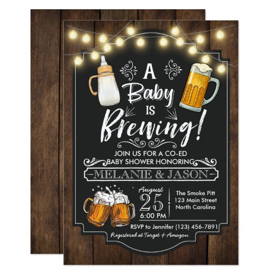 Baby Is Brewing Baby Shower Invitation Beer | Zazzle.com