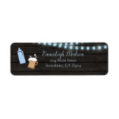 Baby Is Brewing Blue Baby Shower Return Address Label | Zazzle
