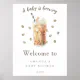 Baby is brewing Welcome iced coffee baby shower Poster | Zazzle