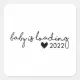 Baby Is Loading 2022 Square Sticker | Zazzle