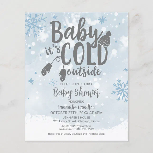 Baby It's Cold Outside Baby Shower Invitation | Zazzle