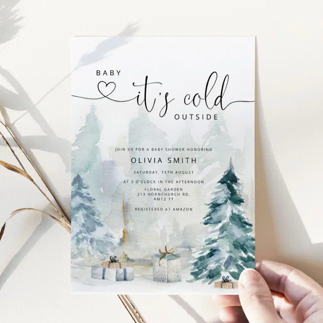 Baby its cold outside baby shower invitation | Zazzle