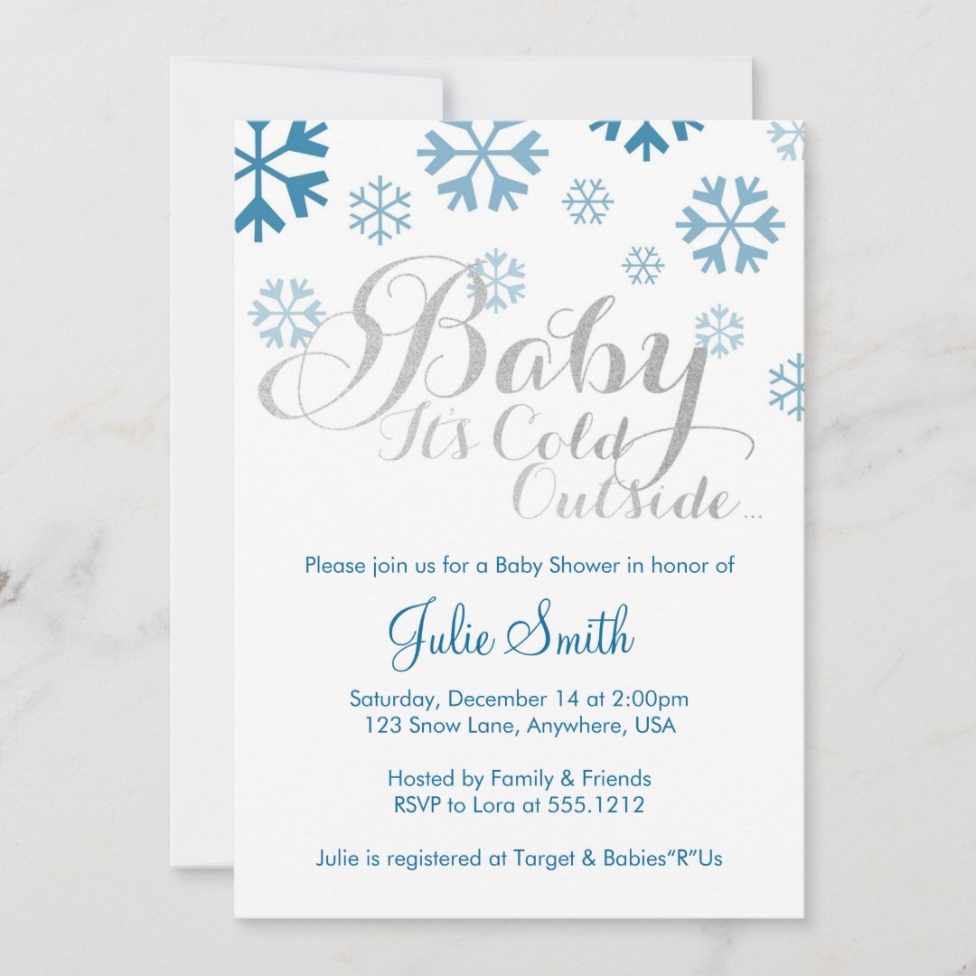 Baby It's Cold Outside Baby Shower Invitation | Zazzle