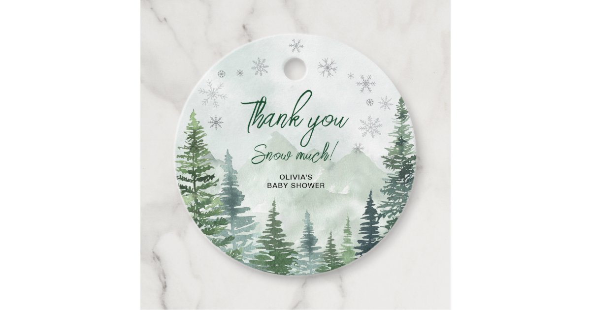 Baby it's Cold Outside Baby Shower Thank you Favor Tags | Zazzle