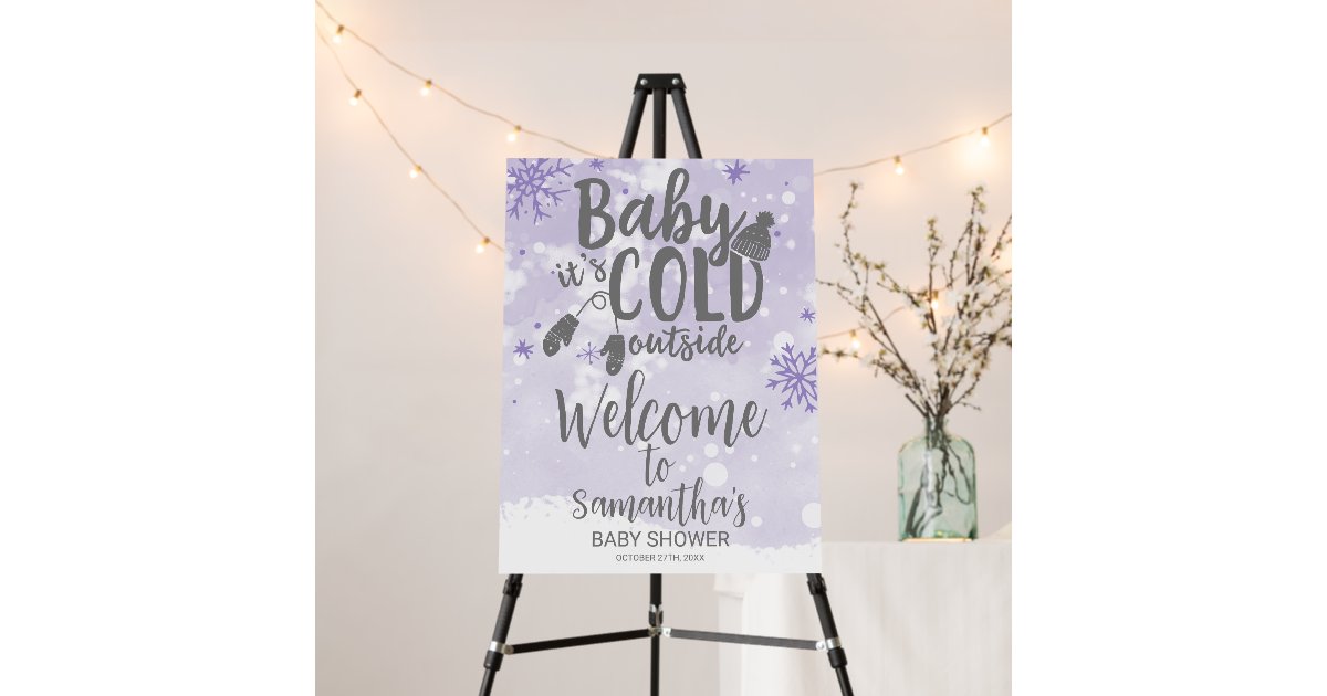 Baby It's Cold Outside Baby Shower Welcome Sign | Zazzle