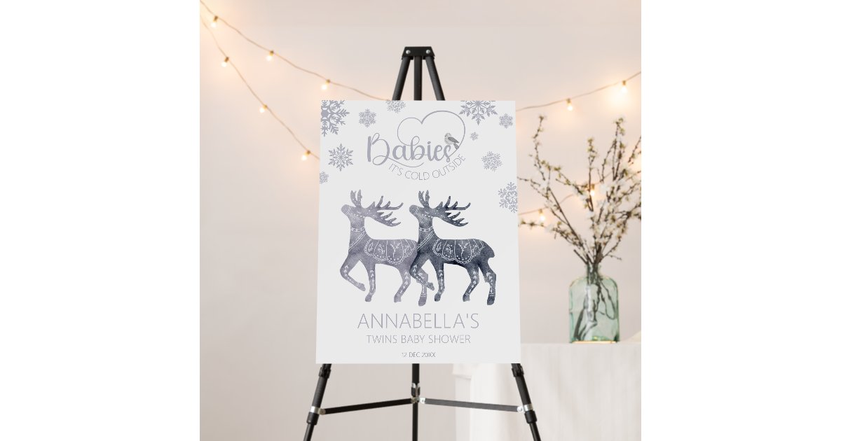 Baby it's Cold Outside Baby Shower Welcome Sign | Zazzle