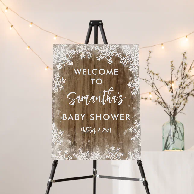 Baby it's cold Outside Baby Shower Welcome Sign | Zazzle