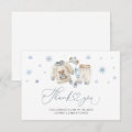 Baby Its Cold Outside Boy Baby Shower Thank You Card | Zazzle