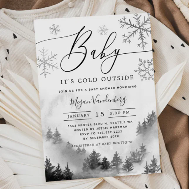 Baby It's Cold Outside Gender Neutral Baby Shower Invitation | Zazzle