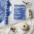 Baby It's Cold Outside Icy Blue Frozen Christmas Wrapping Paper | Zazzle