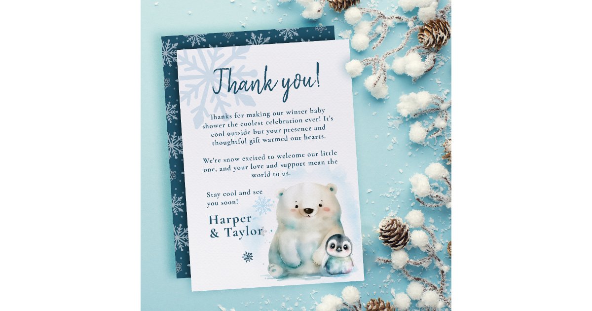 Baby It's Cold Outside Thank You Card | Zazzle