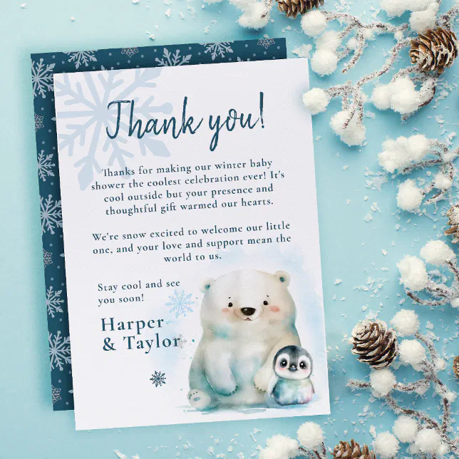 Baby It's Cold Outside Thank You Card | Zazzle