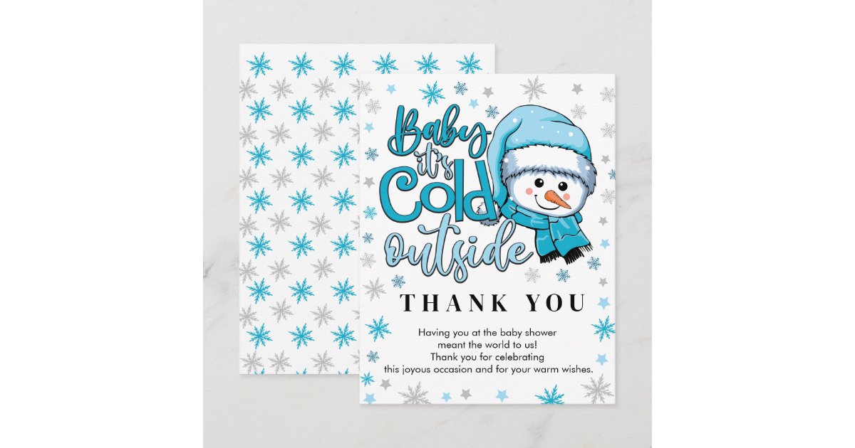 baby its cold outside thank you cards | Zazzle