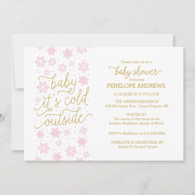 Baby It's Cold Outside Winter Baby Shower Invite | Zazzle