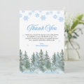 Baby It's Cold Outside Winter Baby Shower Thank You Card | Zazzle