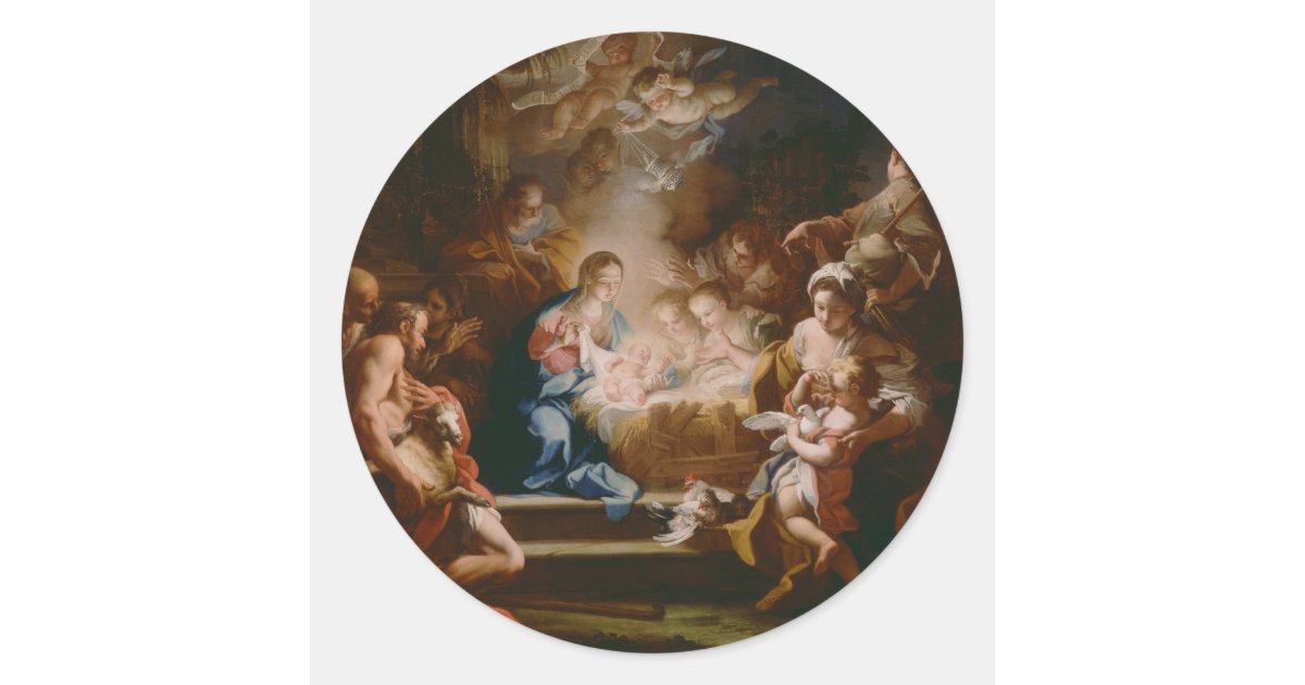 Baby Jesus Classic Round Sticker | Zazzle
