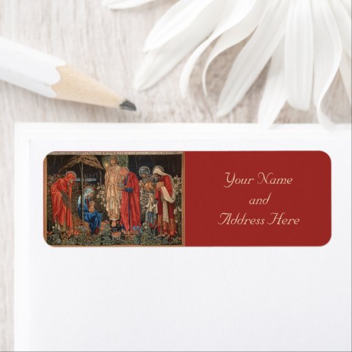Baby Jesus Pre-Raphaelite Christmas Labels | Zazzle