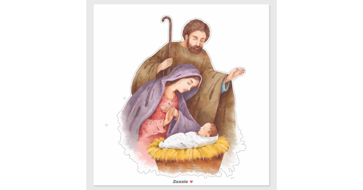 Baby Jesus Sticker | Zazzle