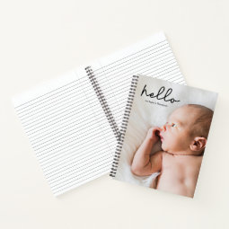 Baby Journal with Photo and name Personalized | Zazzle