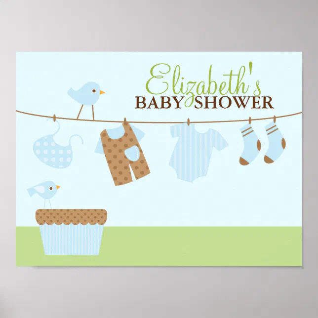 Baby Laundry Baby Shower Welcome Sign | Zazzle