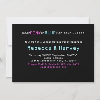 baby loading bar gender reveal party invitation | Zazzle