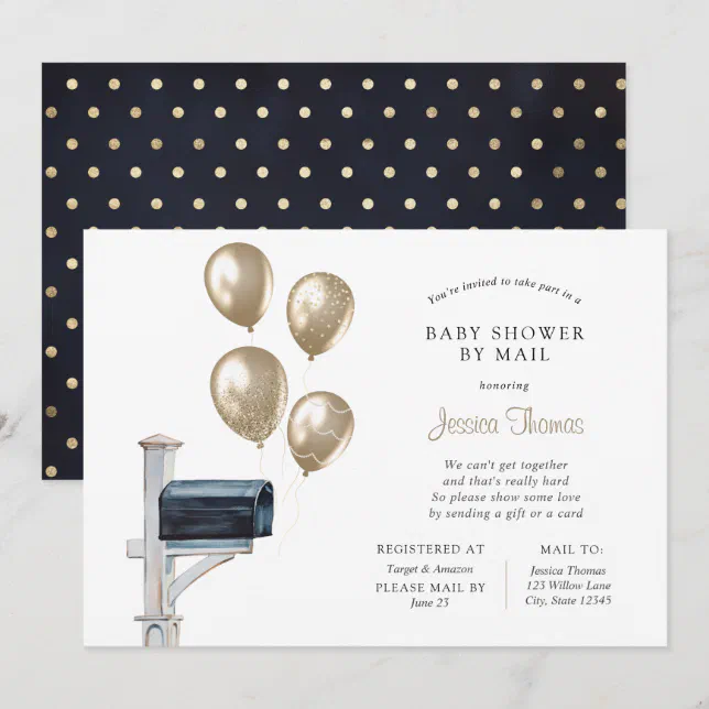 Baby Long Distance Shower by Mail Invitation | Zazzle